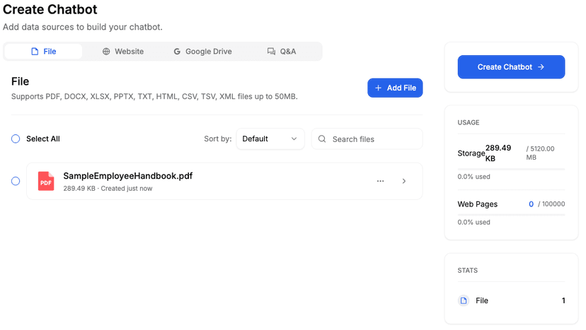 How to Create a Chatbot With Your Documents | Denser.ai